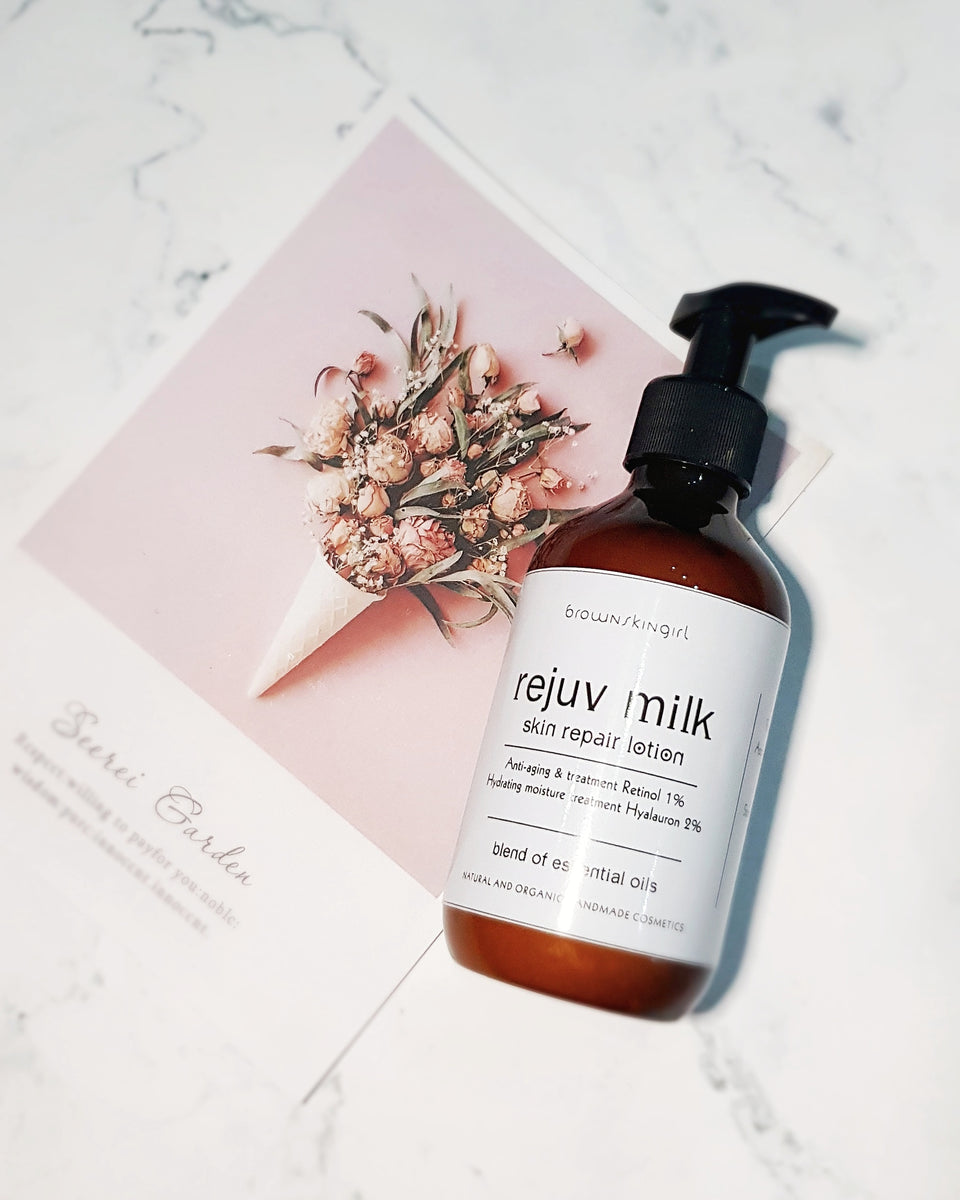 REJUV MILK - REPAIR BODY LOTION WITH RETINOL & HYALAURON – Brown Skin ...